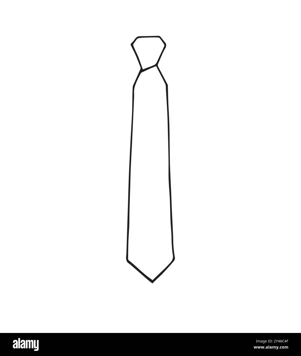Vector hand drawn doodle sketch outline tie isolated on white ...