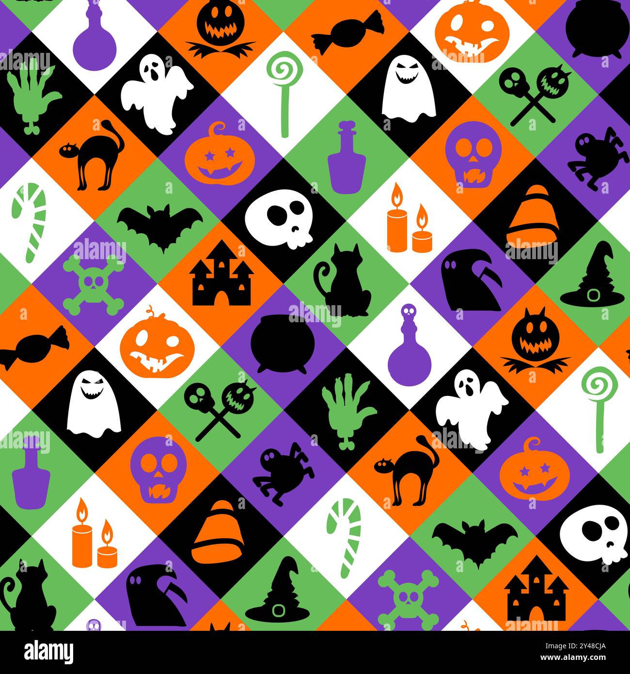 Halloween illustration featuring cat Stock Vector Images - Alamy