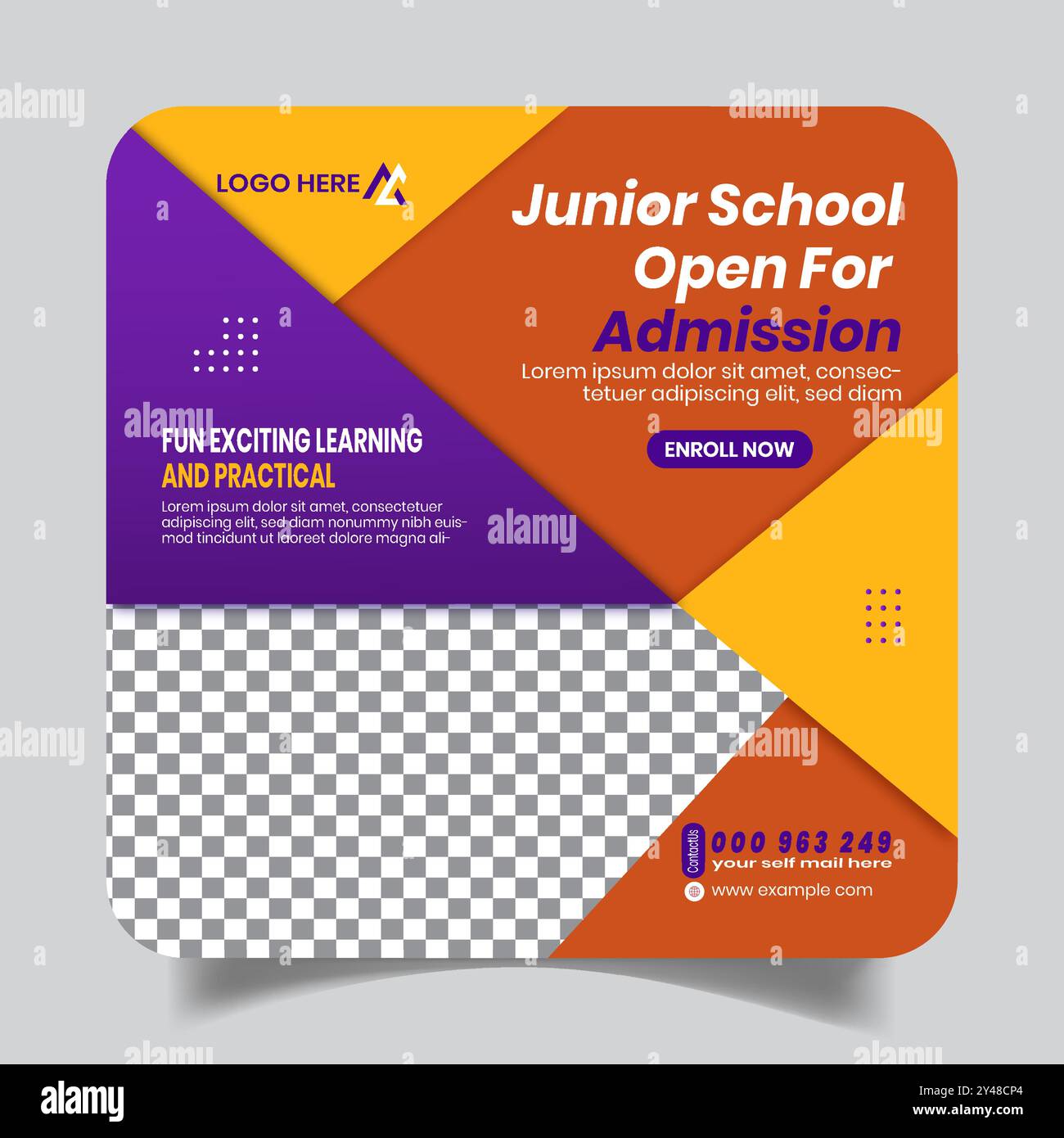 Educational Advertisement Social Media Post Design Stock Vector Image ...