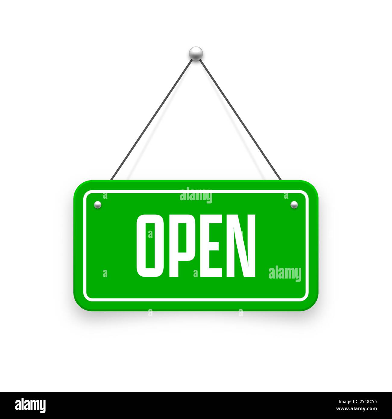 Realistic open hanging signboard. Vintage door sign for cafe ...