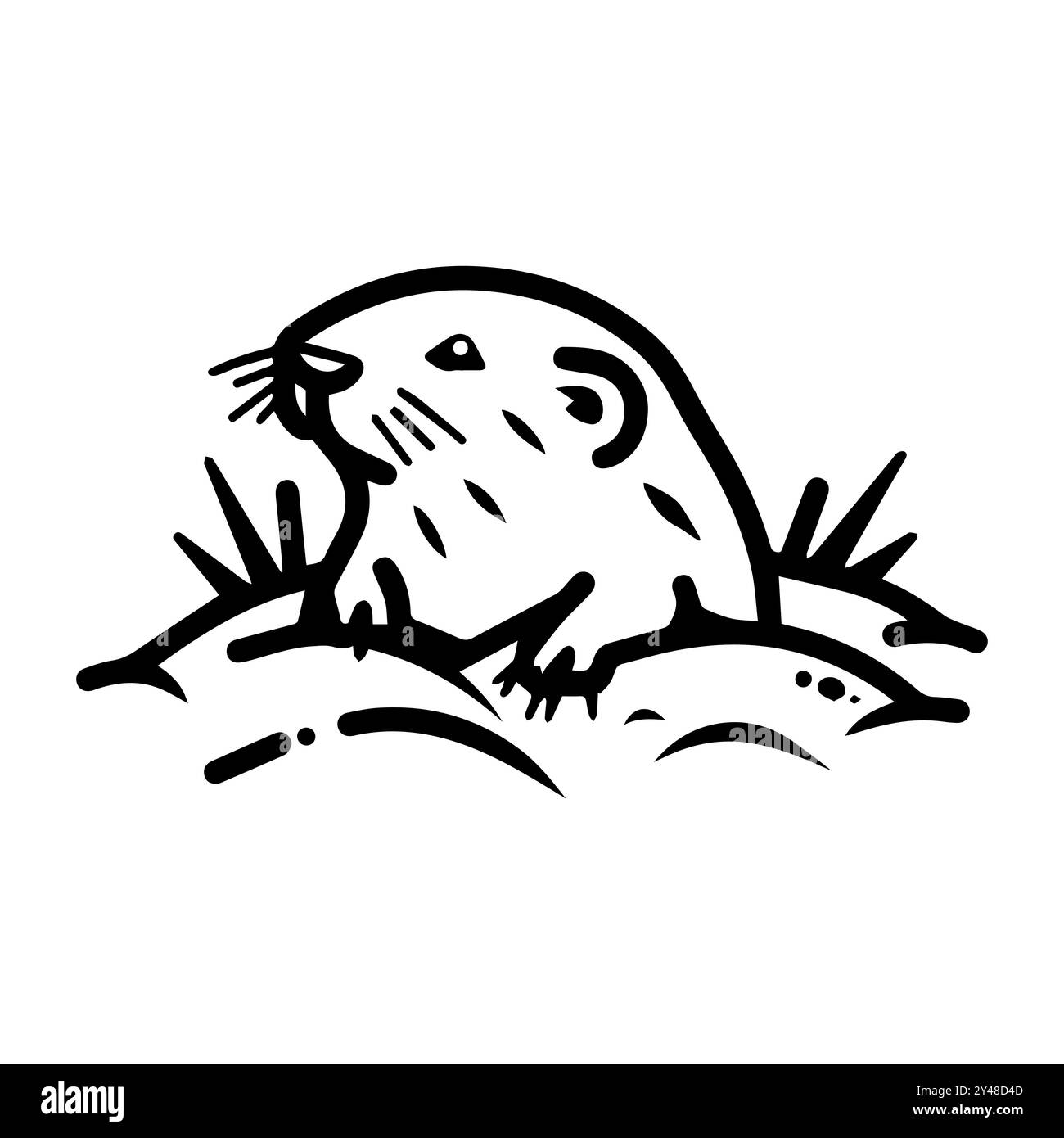 Cartoon mole Black and White Stock Photos & Images - Alamy