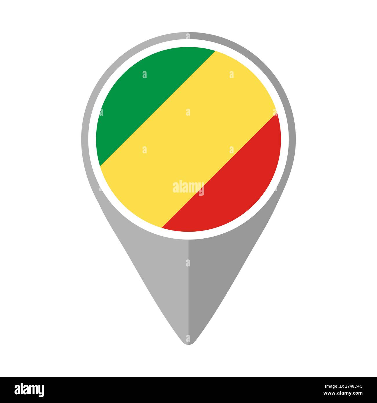 Congo flag on map Stock Vector Images - Alamy