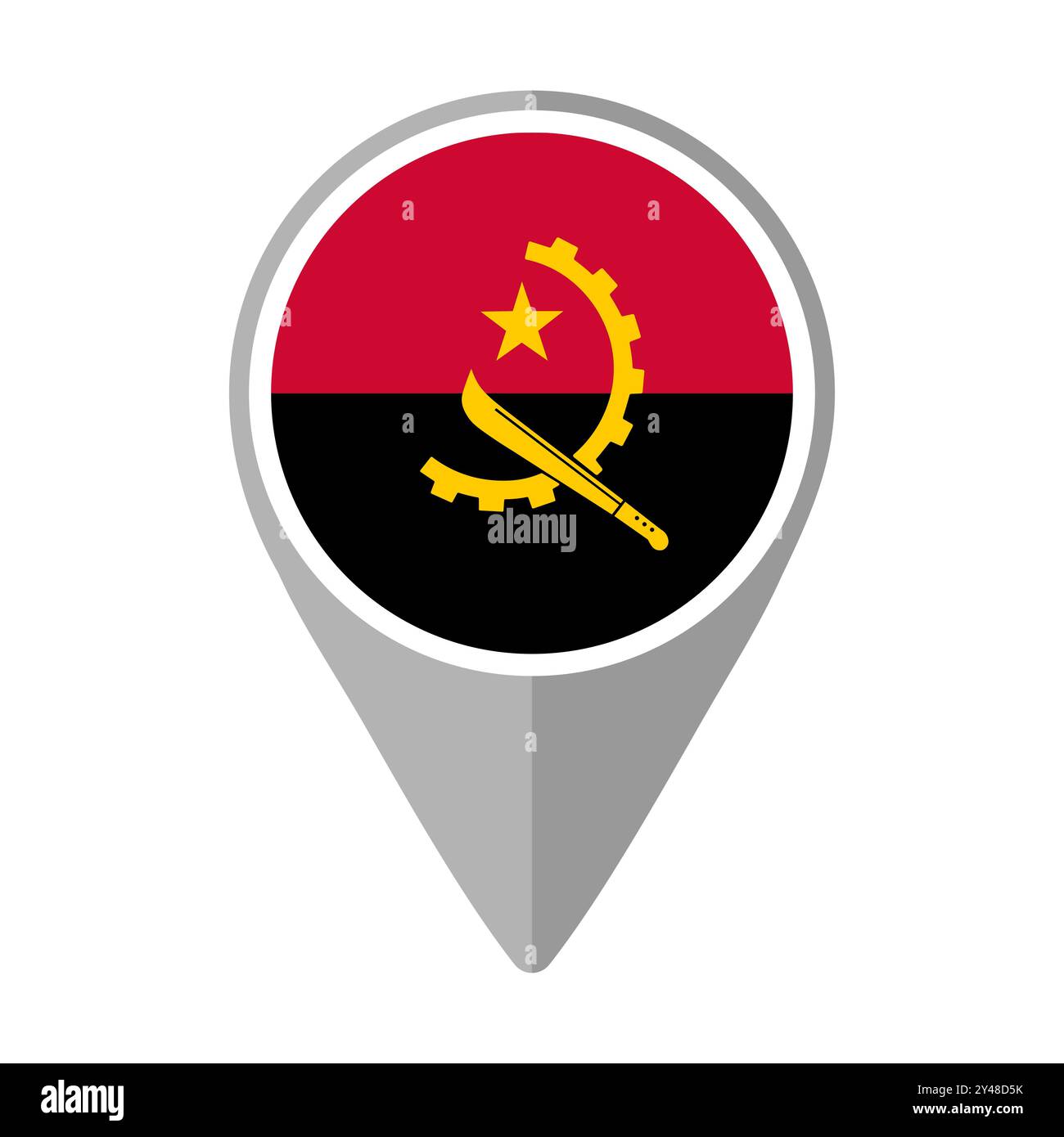 Angola Flag on Location Pin Stock Vector Image & Art - Alamy