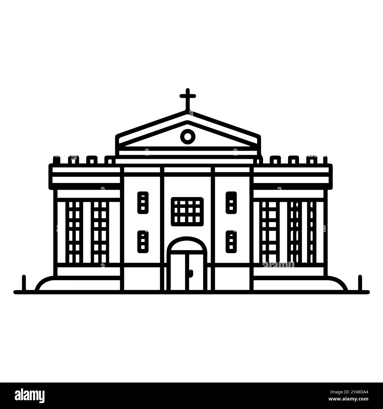 prison icon or modern line symbol. Vector line art and icon design with ...