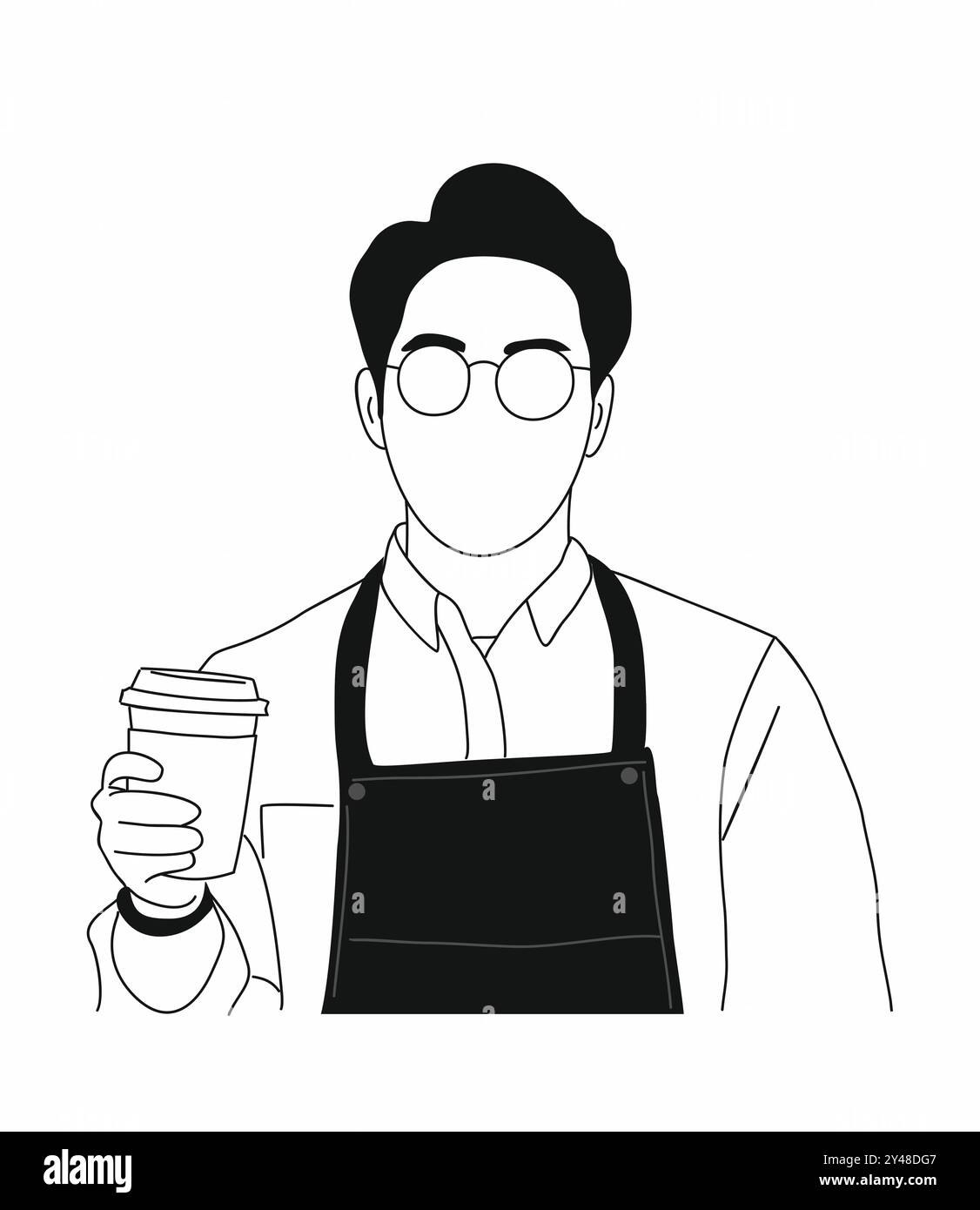 Coffee shop happy man Cut Out Stock Images & Pictures - Alamy