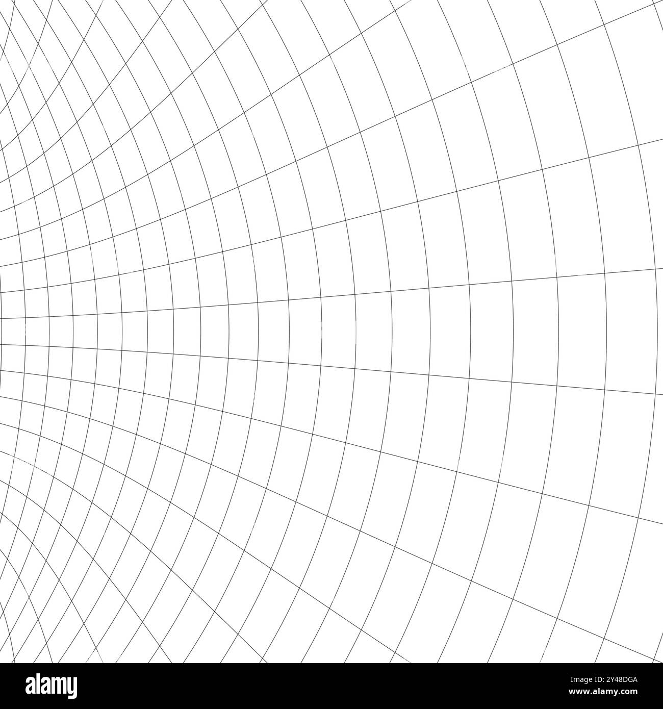 Vector Illustration Of Lines Intersecting Each Other In Curved Three Dimensional Grid Like