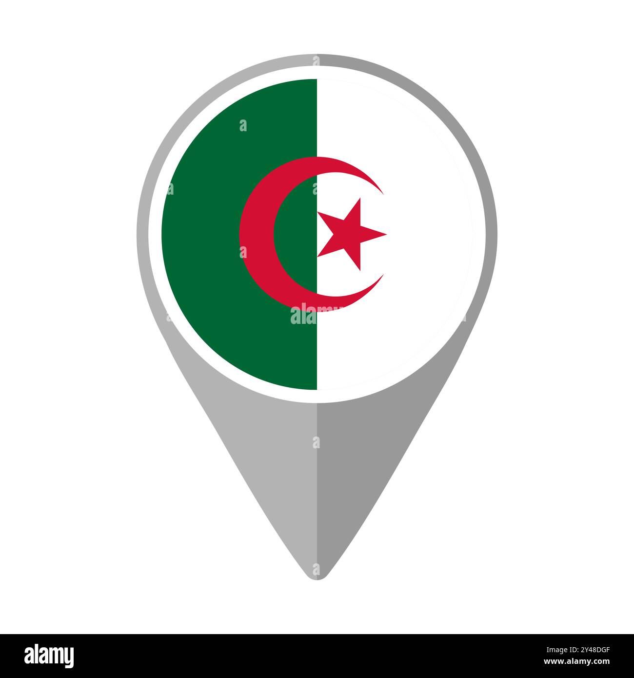 Algeria Flag on Location Pin Stock Vector Image & Art - Alamy