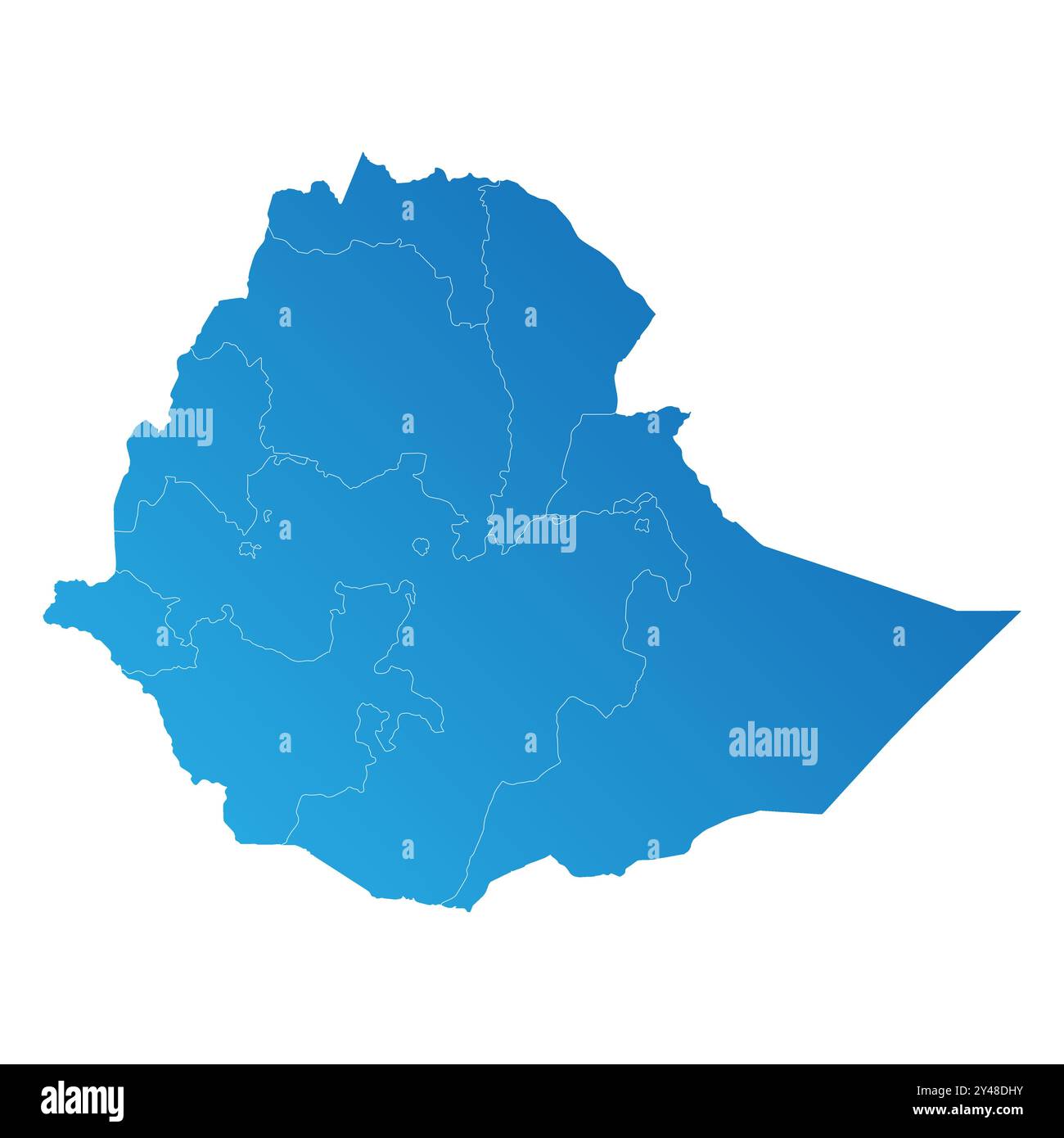 Ethiopia country border map hi-res stock photography and images - Alamy