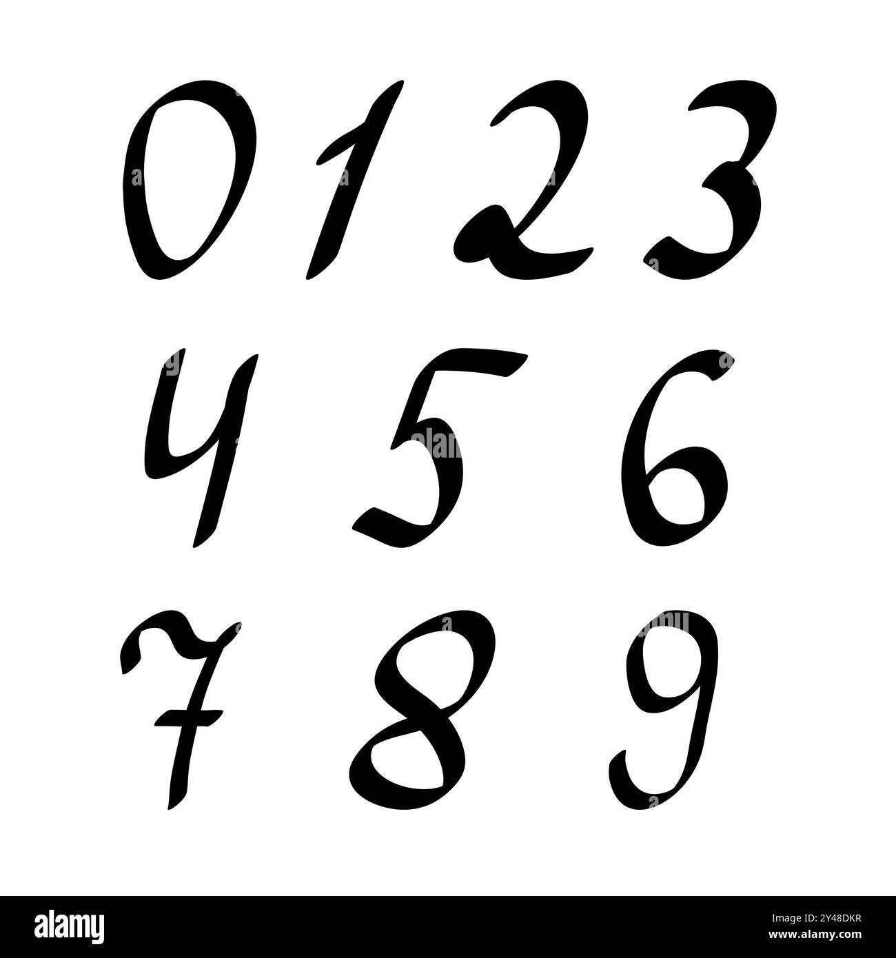 Set six black hand Cut Out Stock Images & Pictures - Alamy