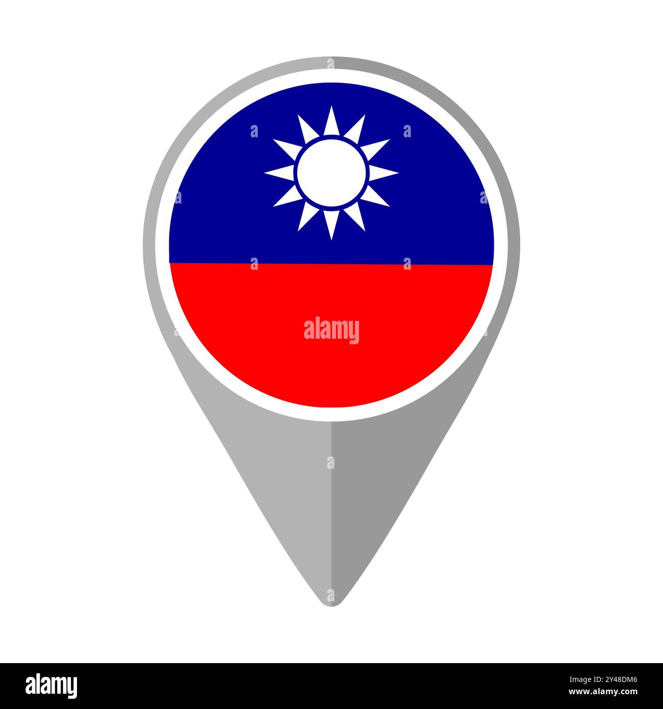 Taiwan Flag on Location Pin Stock Vector Image & Art - Alamy