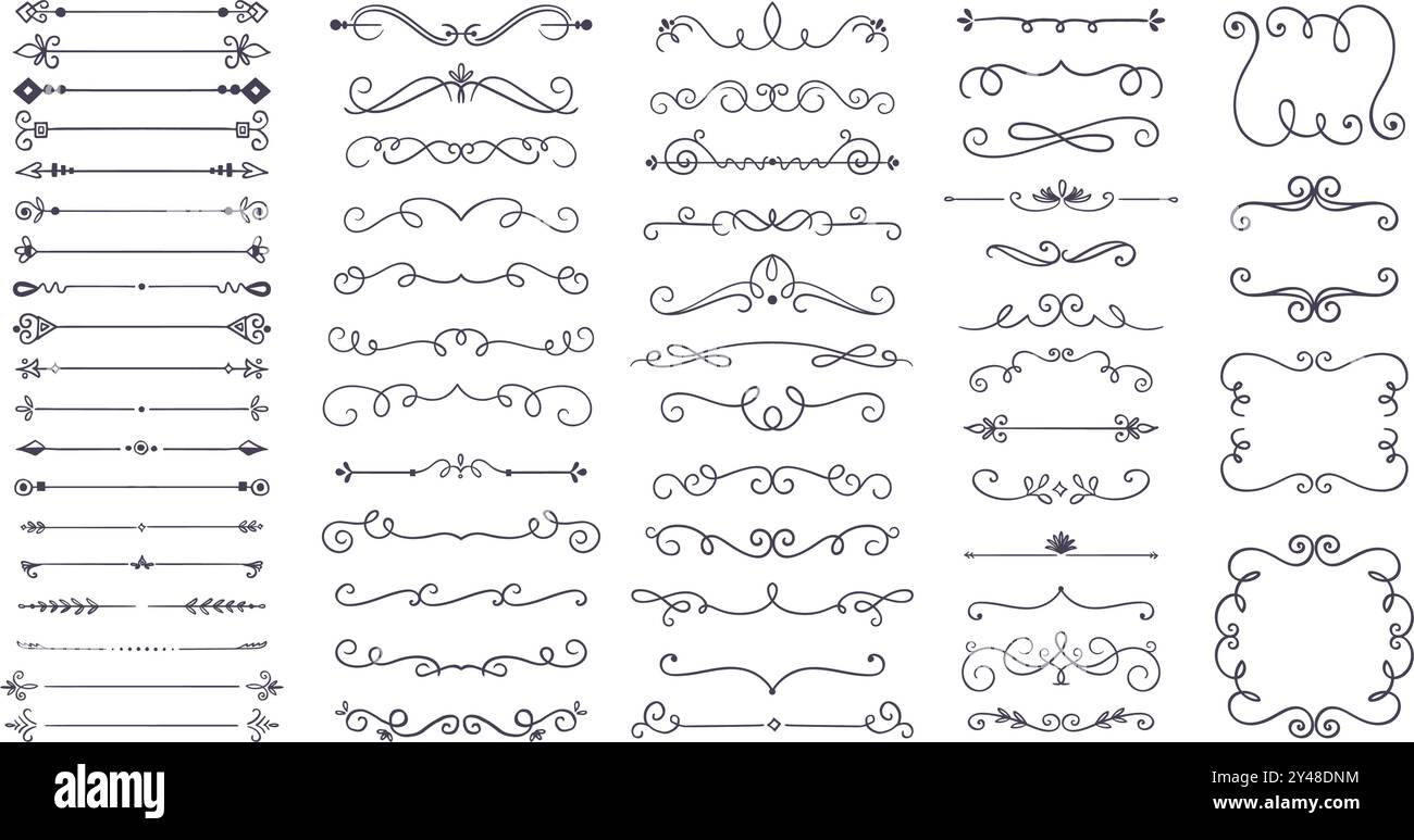 Decorative curl divider on Cut Out Stock Images & Pictures - Alamy