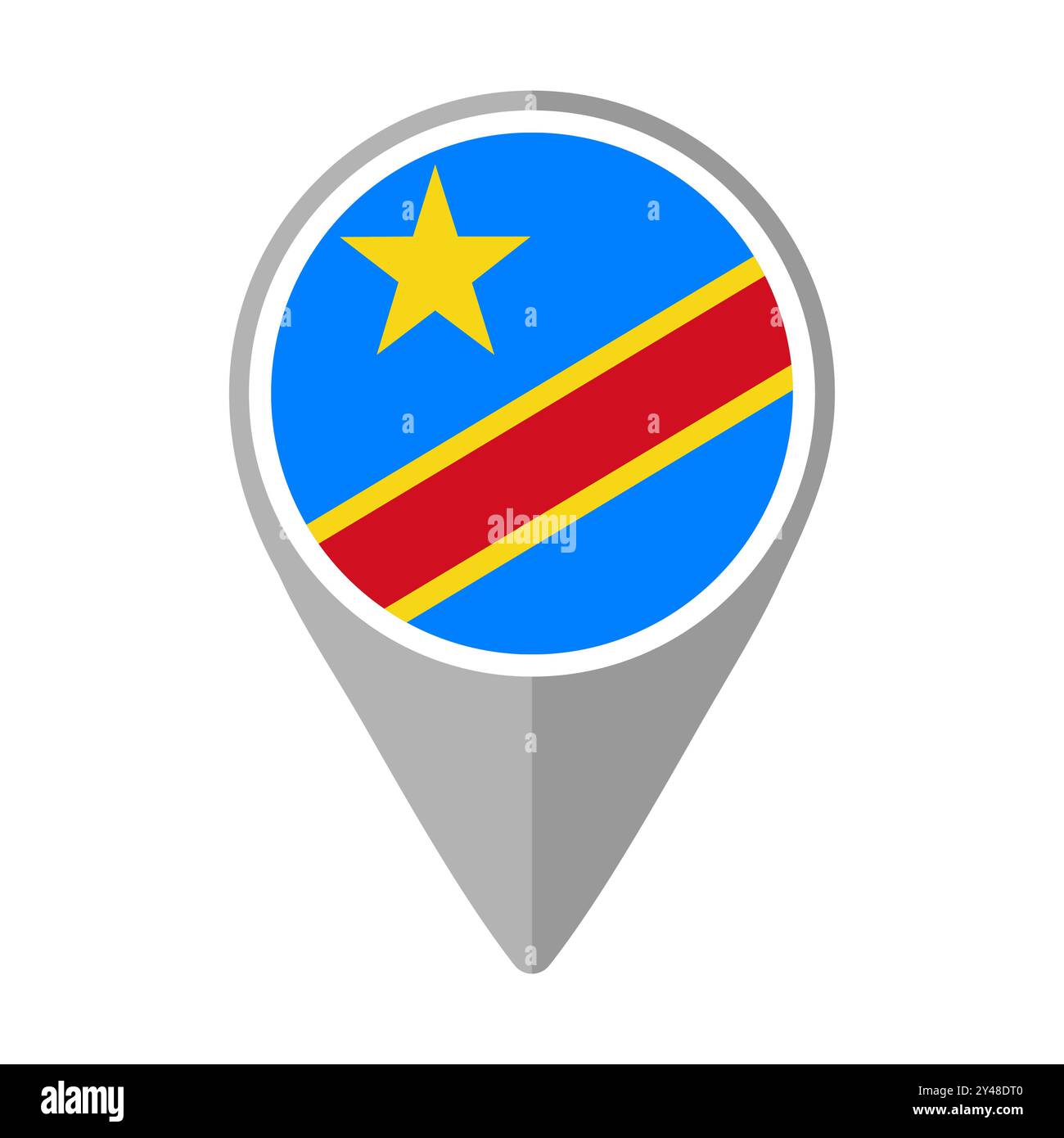 Democratic Republic of the Congo district Country land Map Stock Vector ...