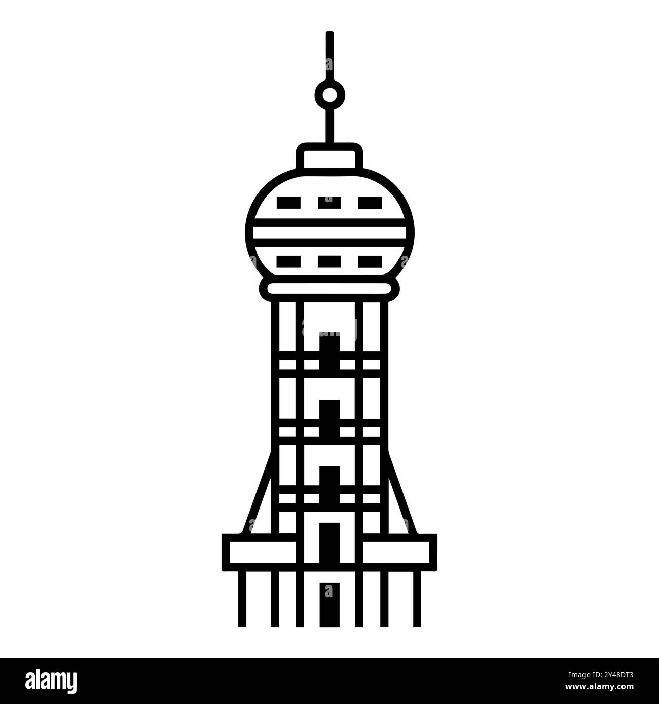 tower icon or modern line symbol. Vector line art and icon design with ...