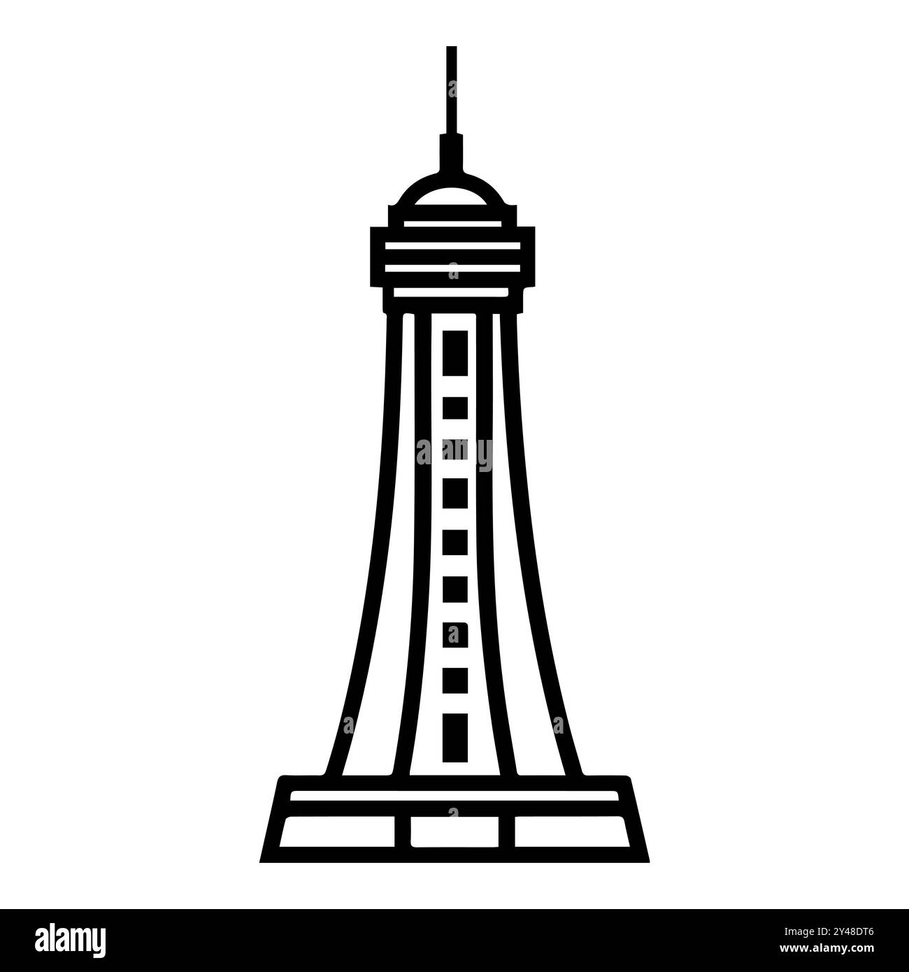 tower icon or modern line symbol. Vector line art and icon design with ...