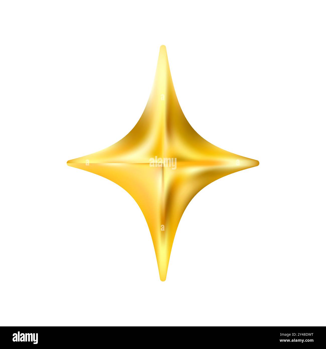 Gold star emoji icon. Glittering sparkle magic element Stock Vector ...