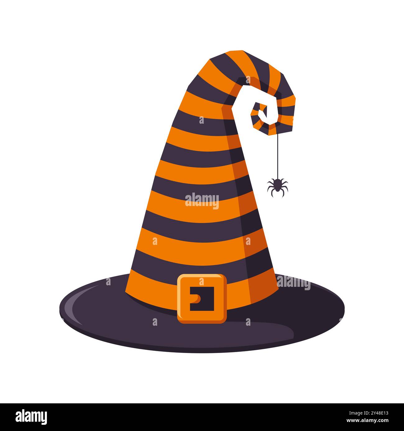 Orange spider on web Stock Vector Images - Alamy