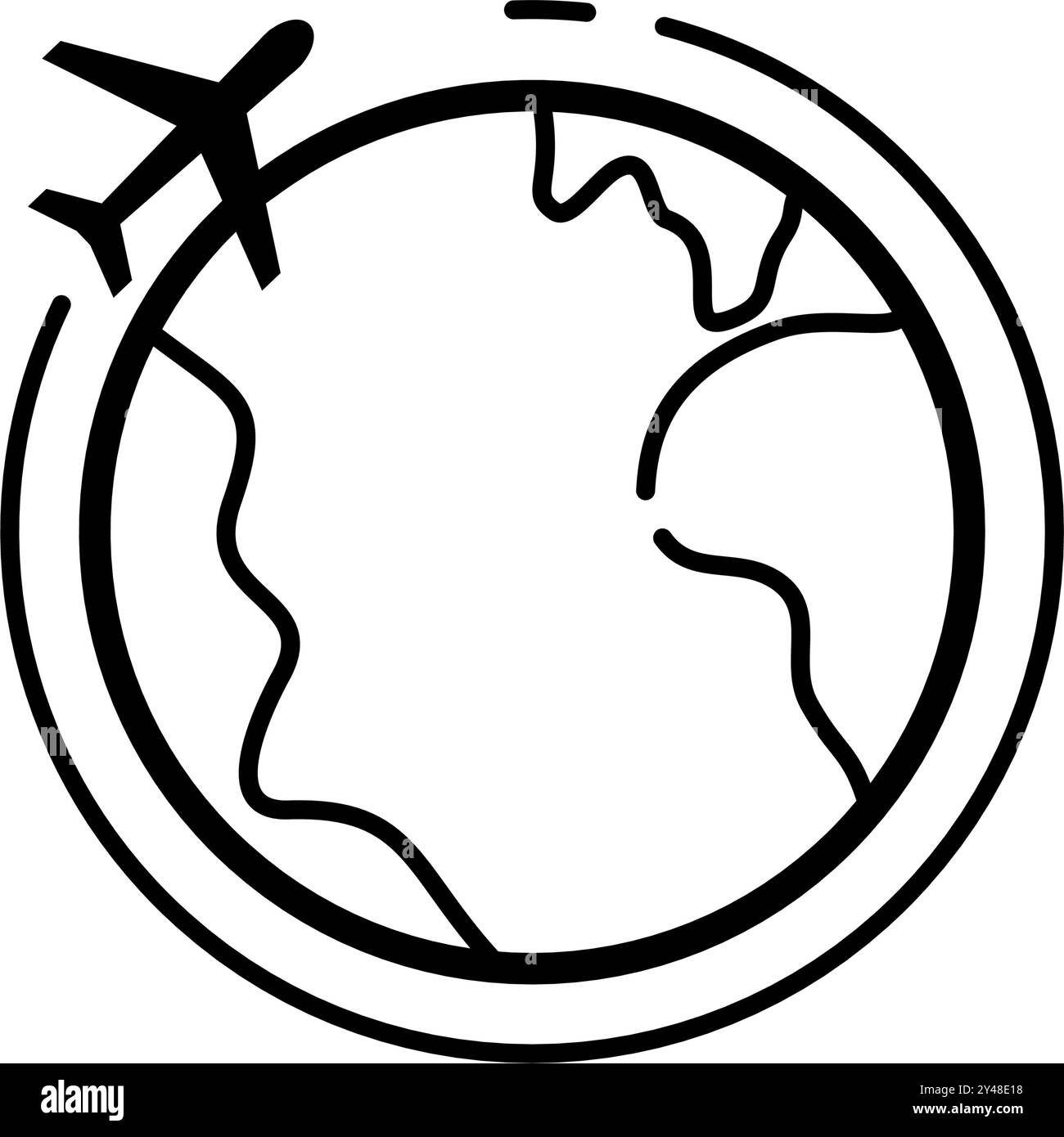 World plane icon Cut Out Stock Images & Pictures - Alamy