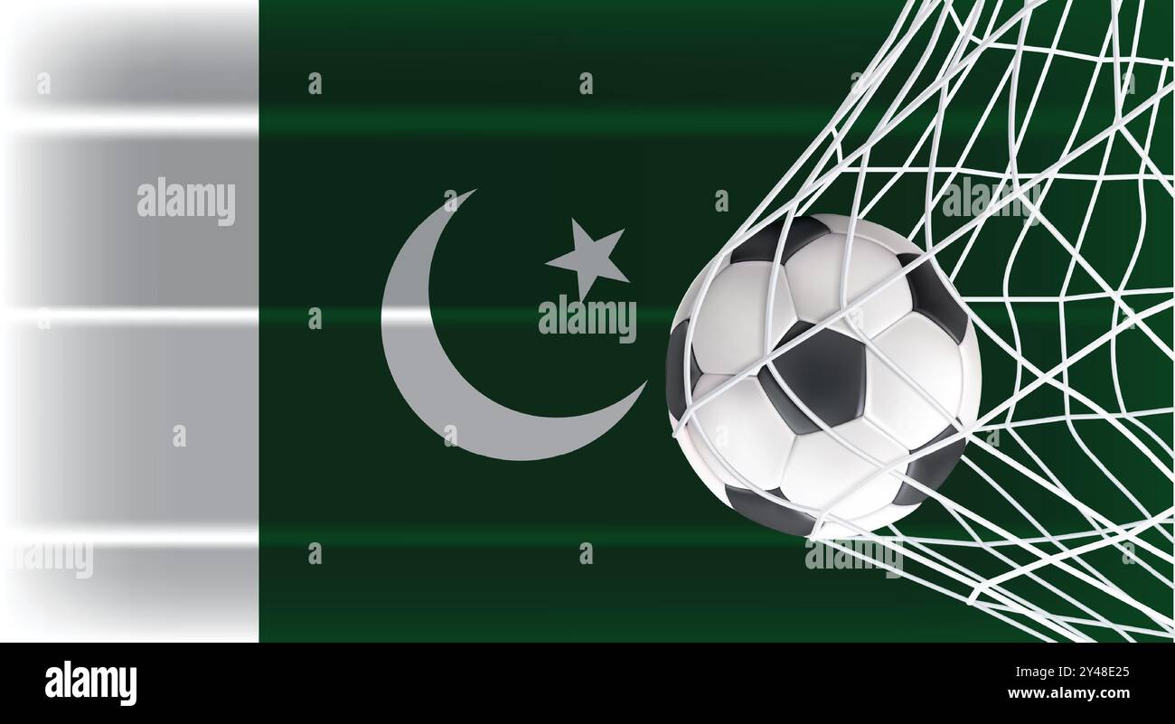 Pakistan flag on football Stock Vector Images - Alamy