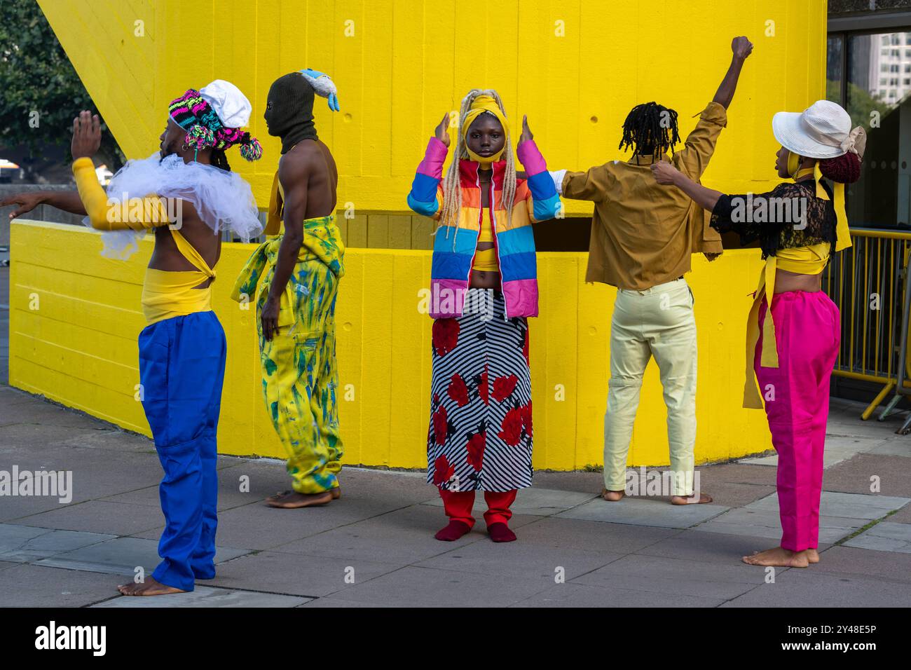 London, UK, 16th September 2024, Five dancers from Nigeria's The QDance ...