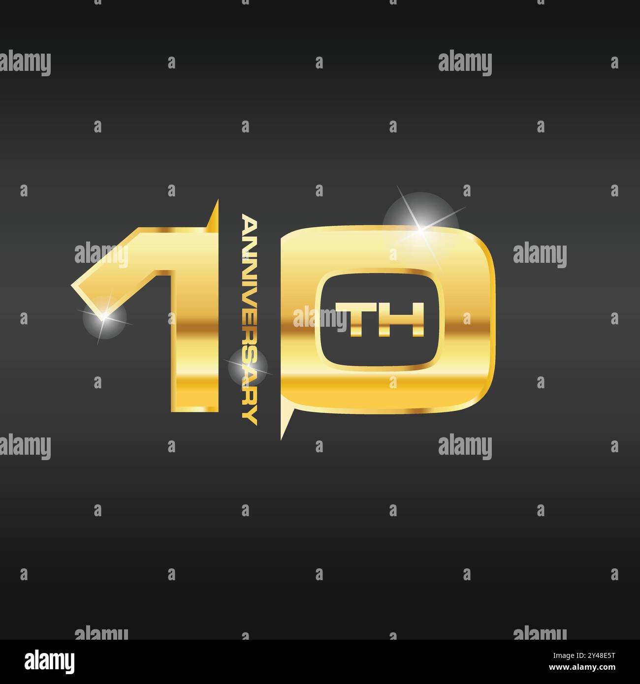 Template logo 10 years anniversary hi-res stock photography and images ...