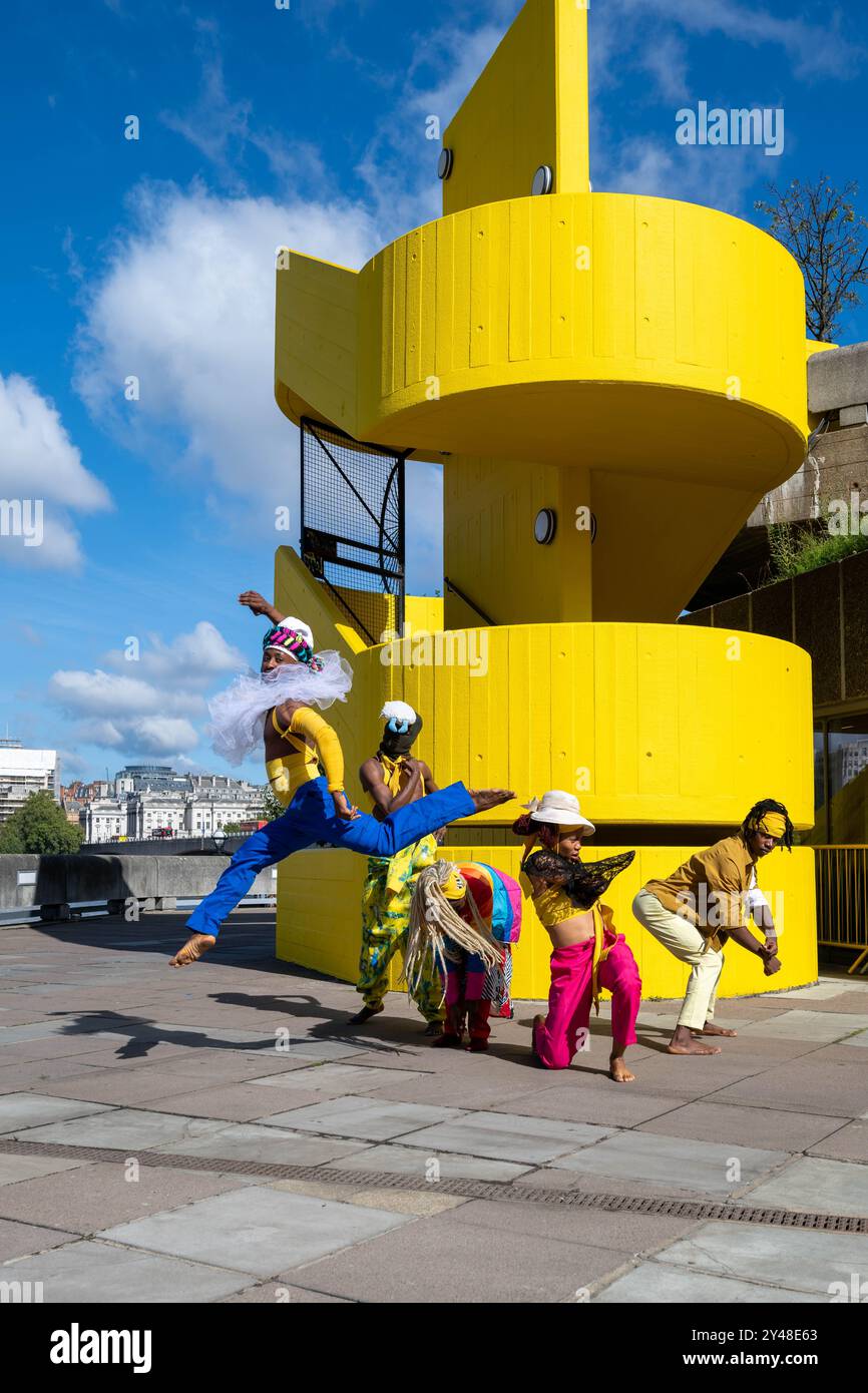 London, UK, 16th September 2024, Five dancers from Nigeria's The QDance ...
