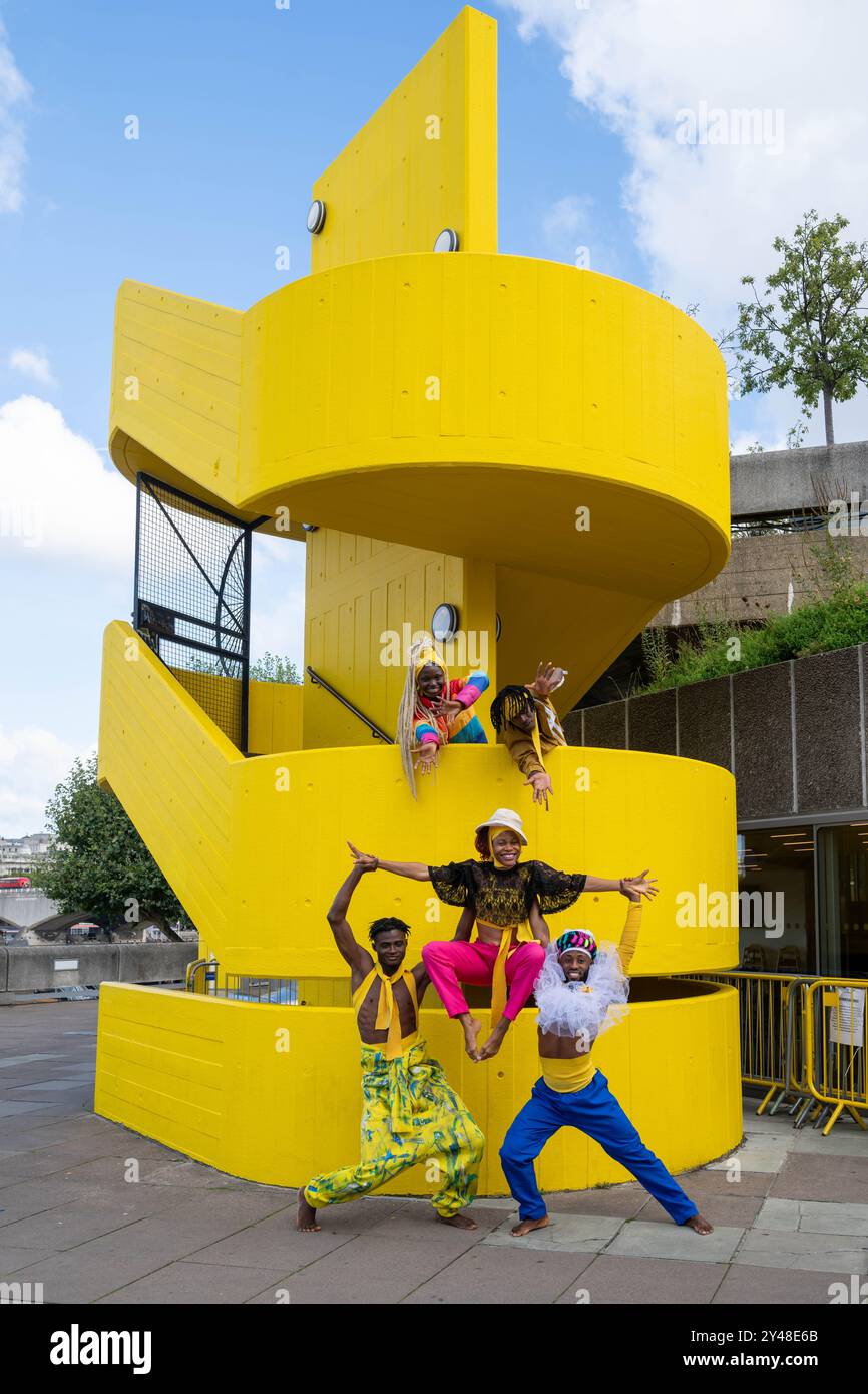 London, UK, 16th September 2024, Five dancers from Nigeria's The QDance ...