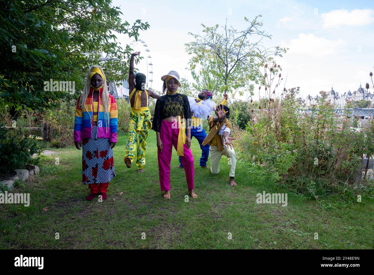 London, UK, 16th September 2024, Five dancers from Nigeria's The QDance ...