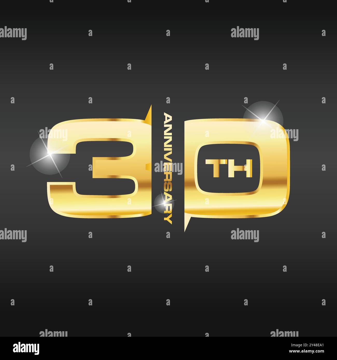 Number thirty logo design Stock Vector Images - Alamy