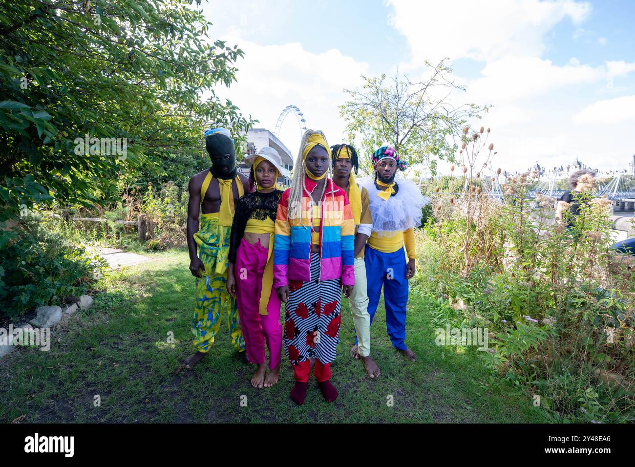 London, UK, 16th September 2024, Five dancers from Nigeria's The QDance ...