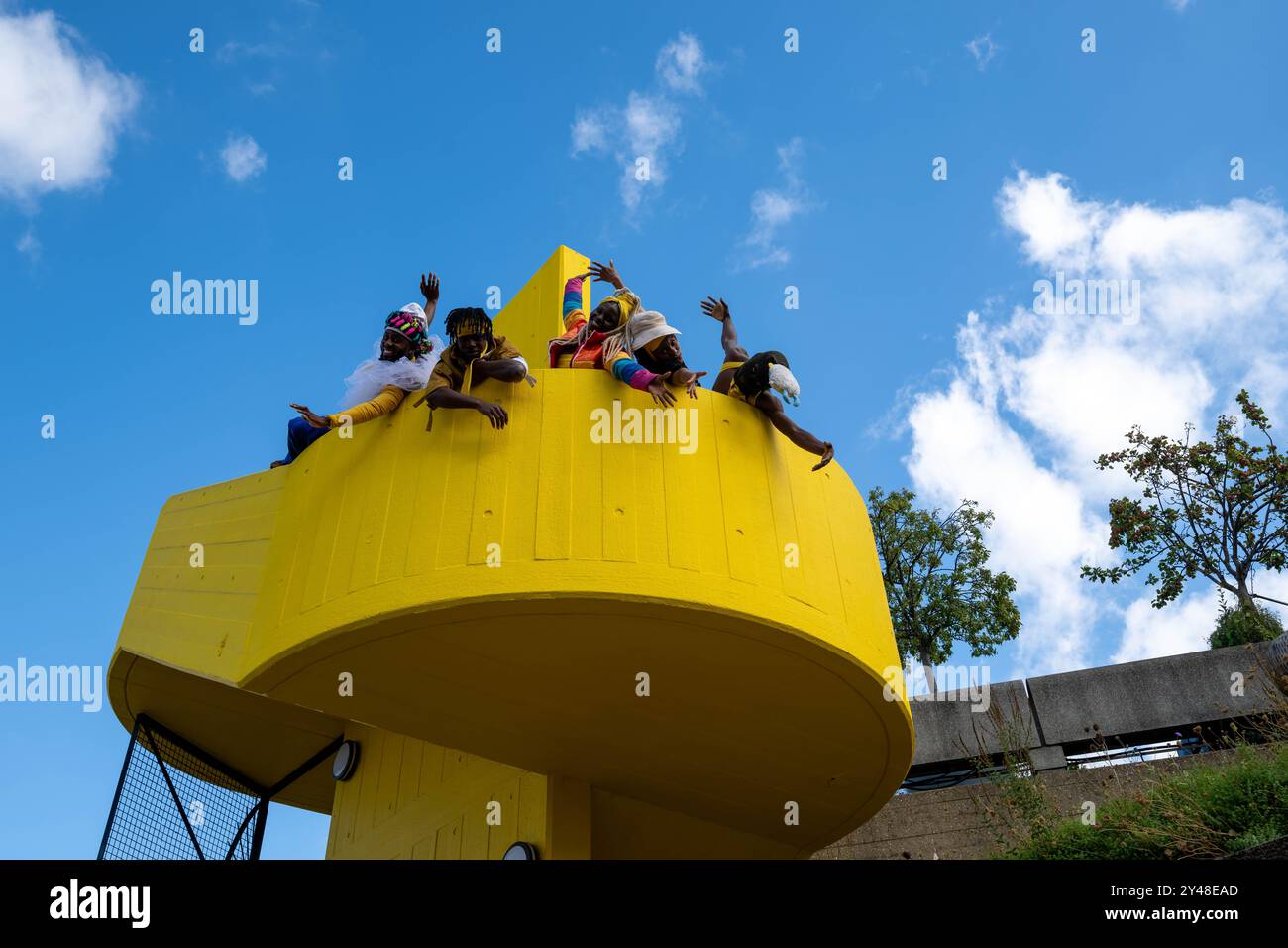 London, UK, 16th September 2024, Five dancers from Nigeria's The QDance ...