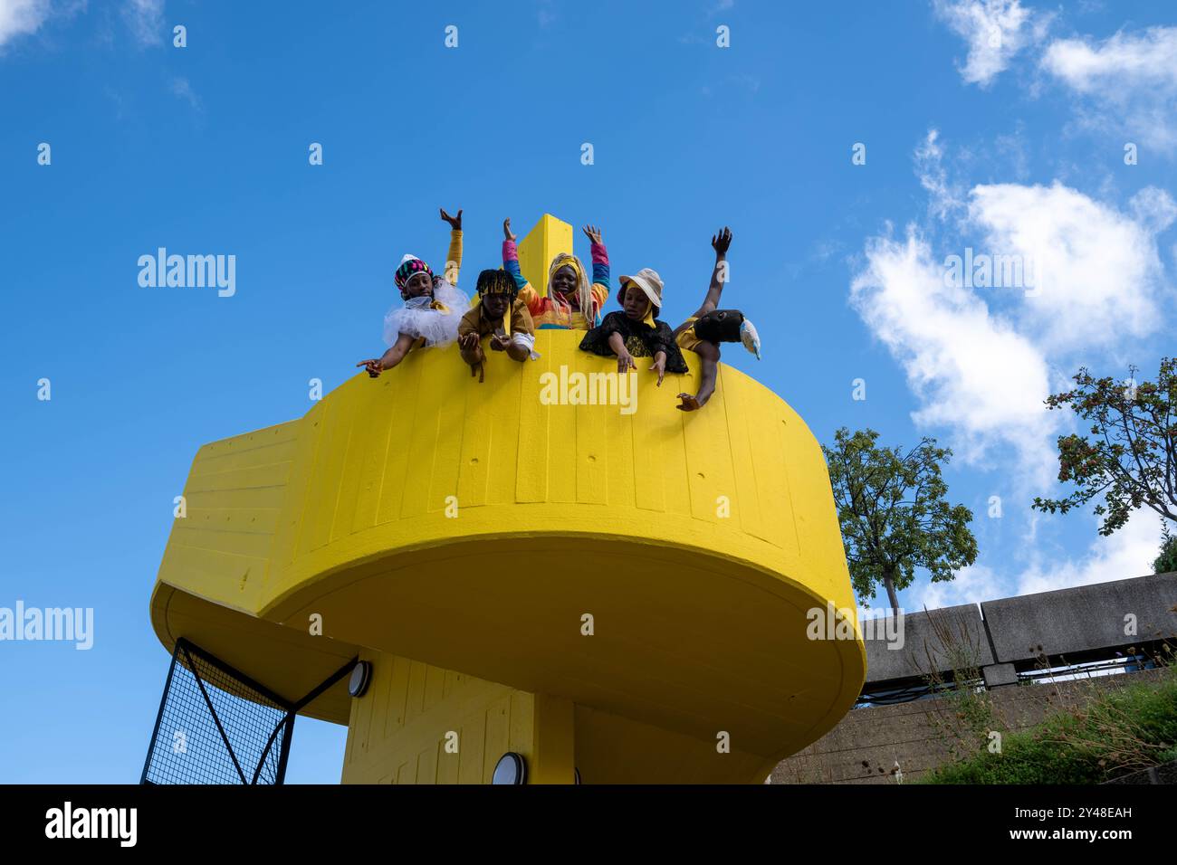 London, UK, 16th September 2024, Five dancers from Nigeria's The QDance ...