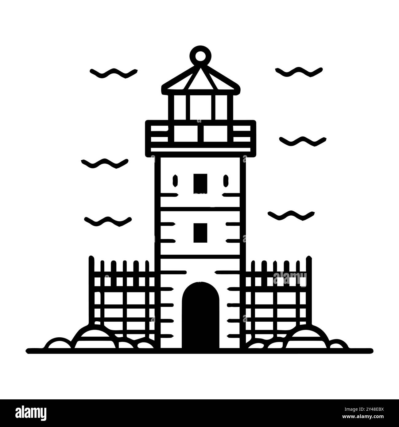 prison icon or modern line symbol. Vector line art and icon design with ...