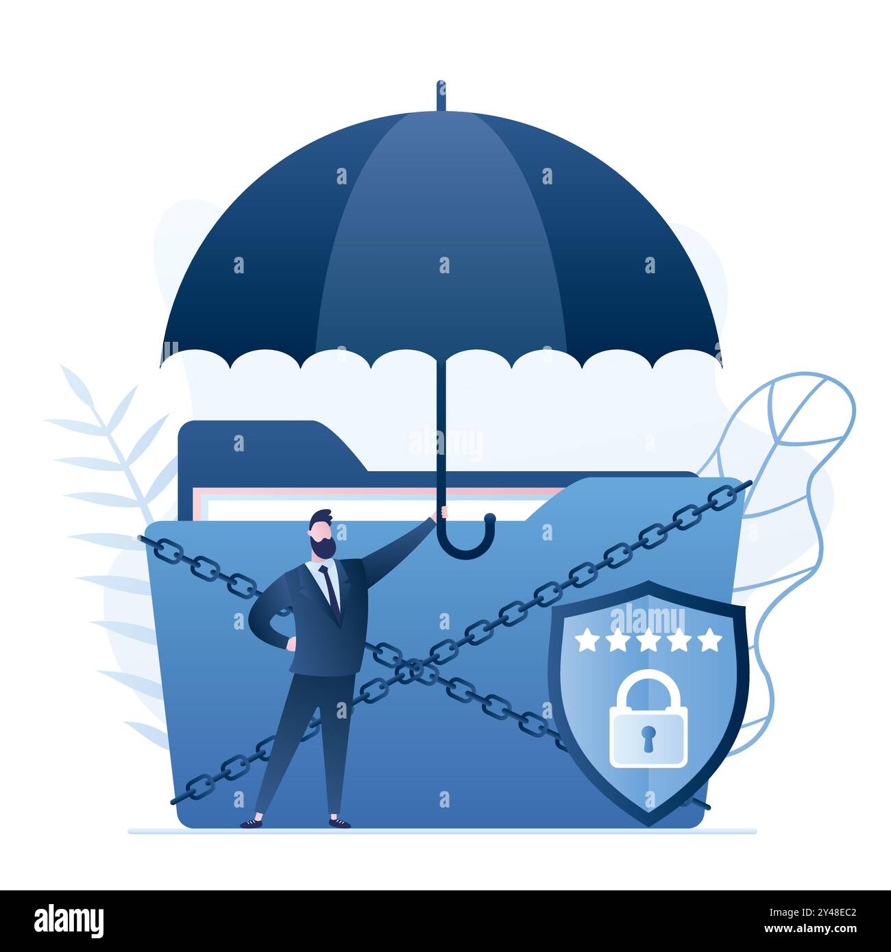 Sensitive Data, Antivirus security concept background. Data protection ...