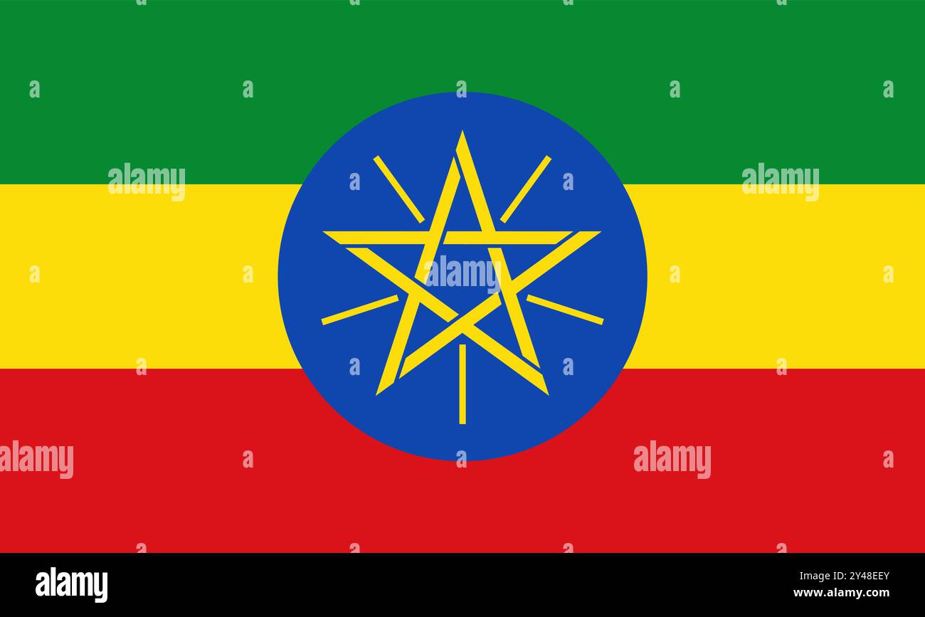 Ethiopia Flag National Material Design Stock Vector Image Art Alamy
