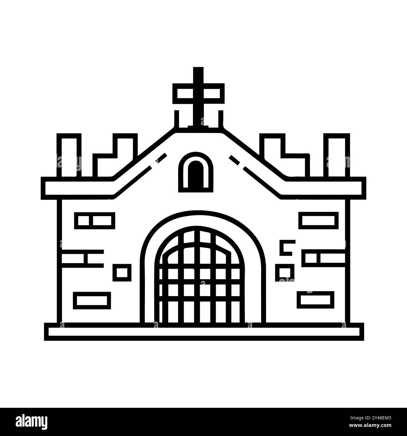 prison icon or modern line symbol. Vector line art and icon design with ...