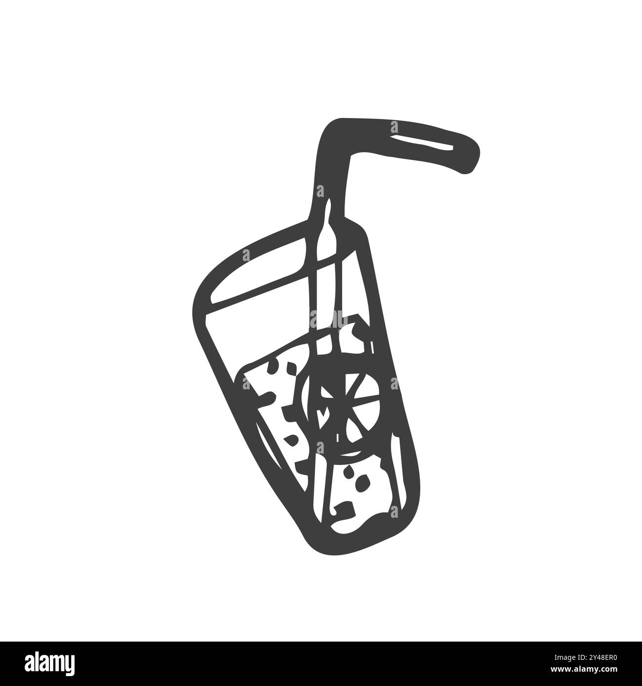 Hand drawn doodle sketch of alcoholic cocktails. Vector illustration of ...