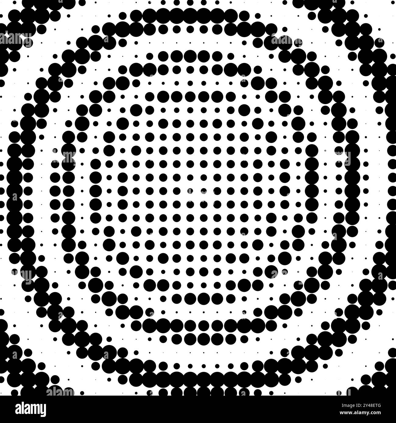 A black and white image of a circle with many dots. Vector illustration ...