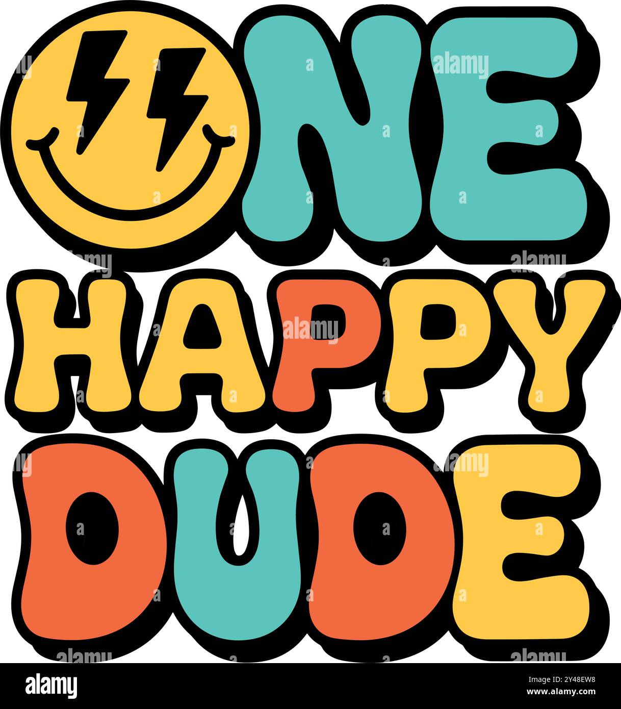 One Happy Dude Stock Vector Image & Art - Alamy