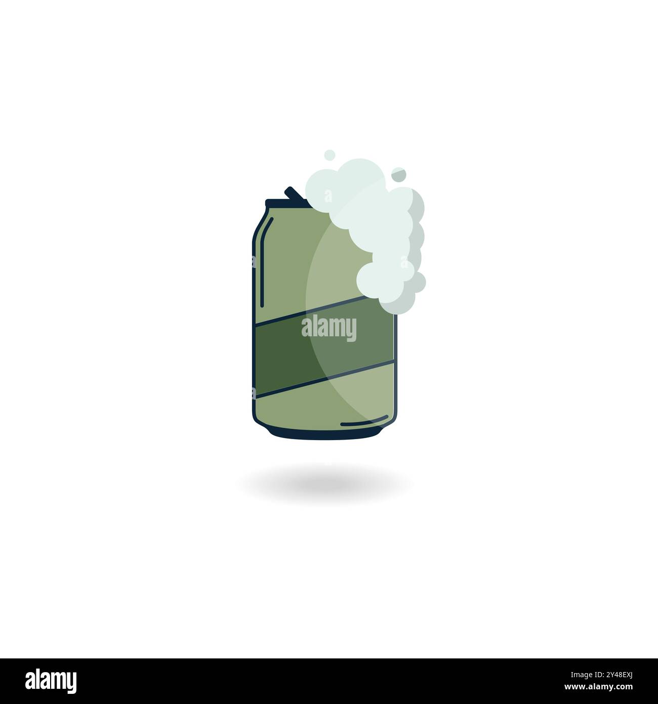 Sparkling soda vector icon. Tin can for drinks. Aluminum can with soda ...