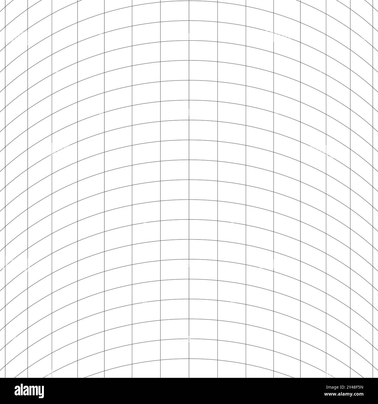 Vector illustration of lines intersecting each other in curved grid-like pattern. Blueprint for ...