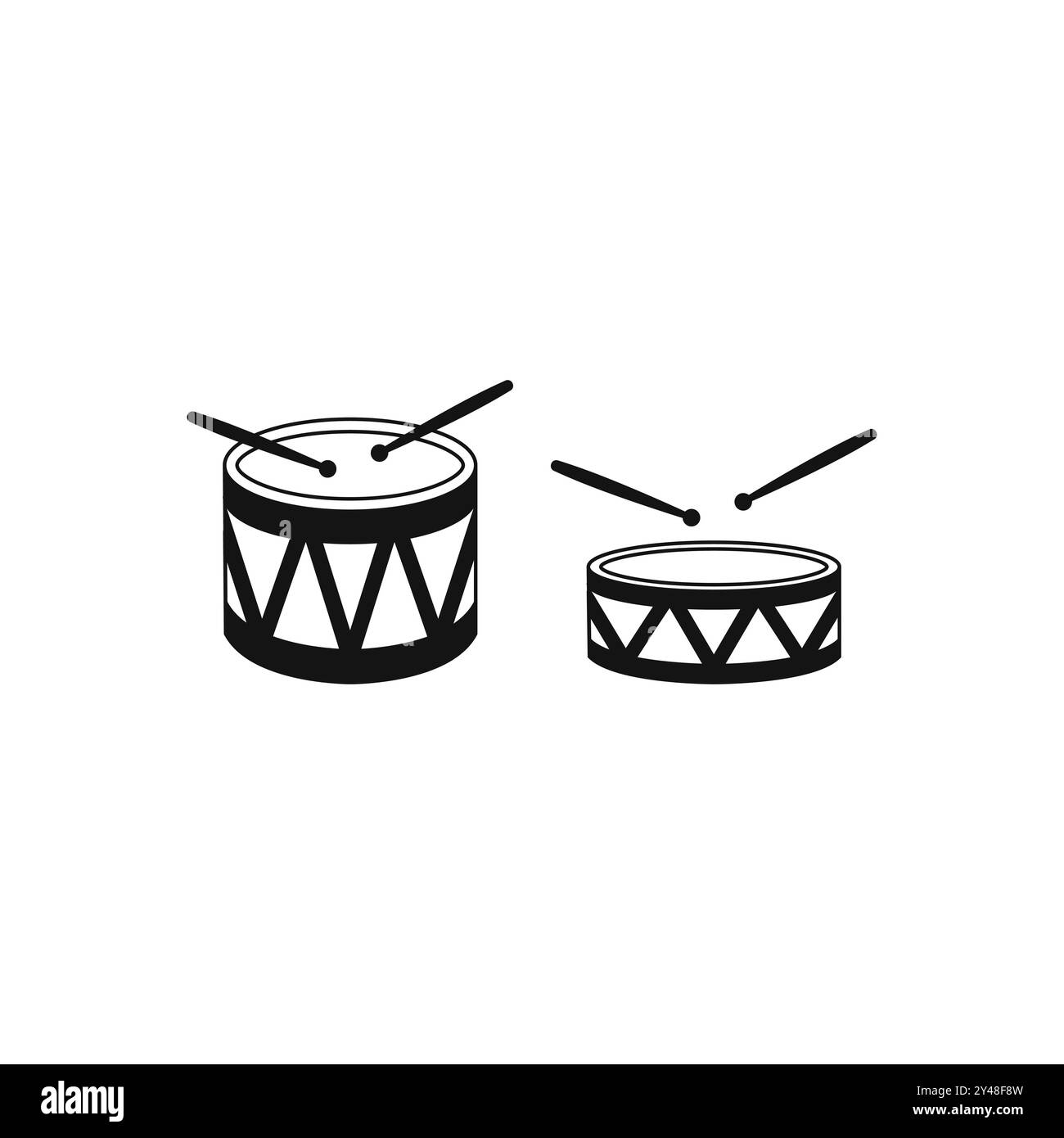 Set of hand drums and drums with sticks vector. Folk instruments ...