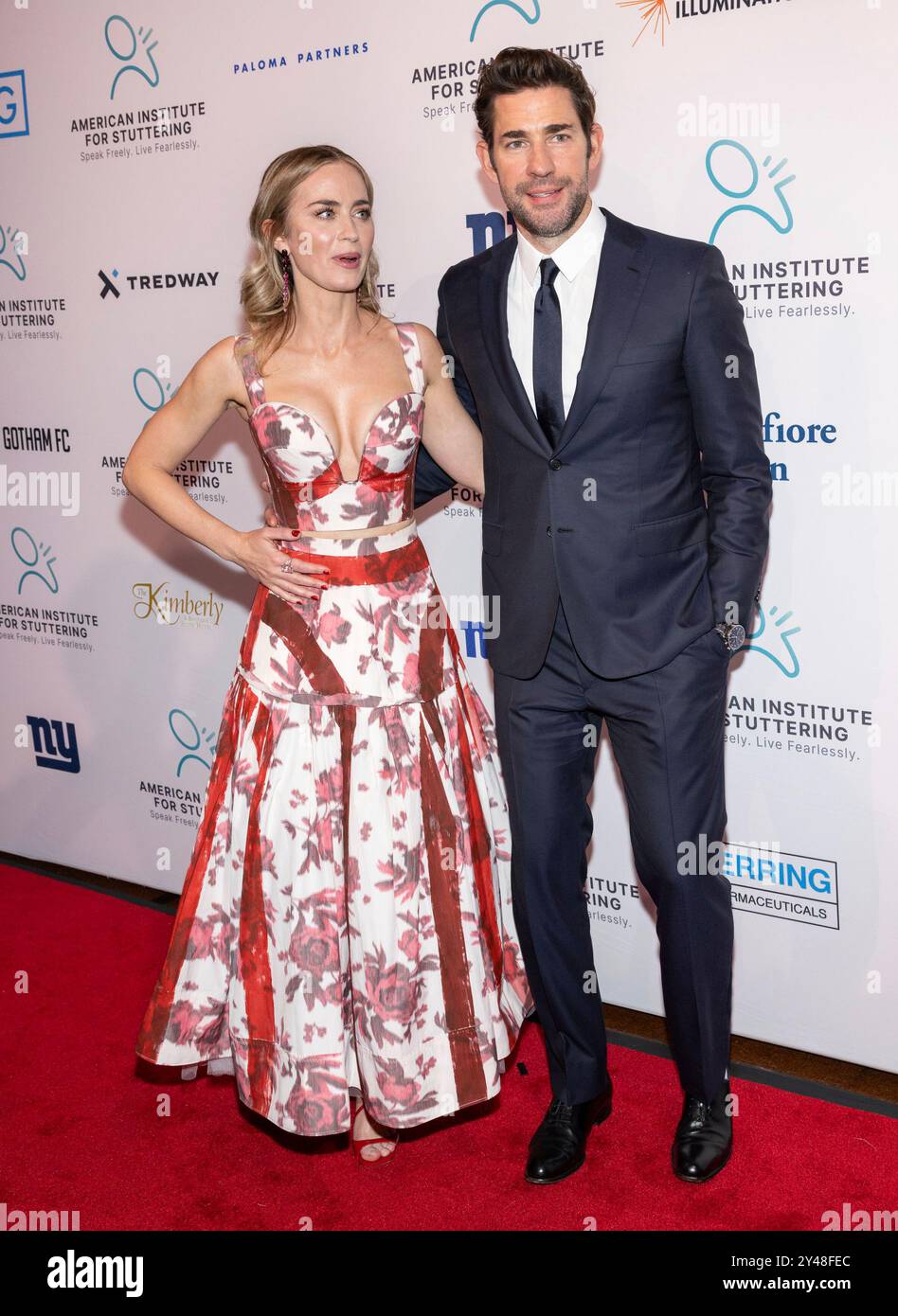 Emily Blunt, left, and John Krasinski attend the American Institute for ...