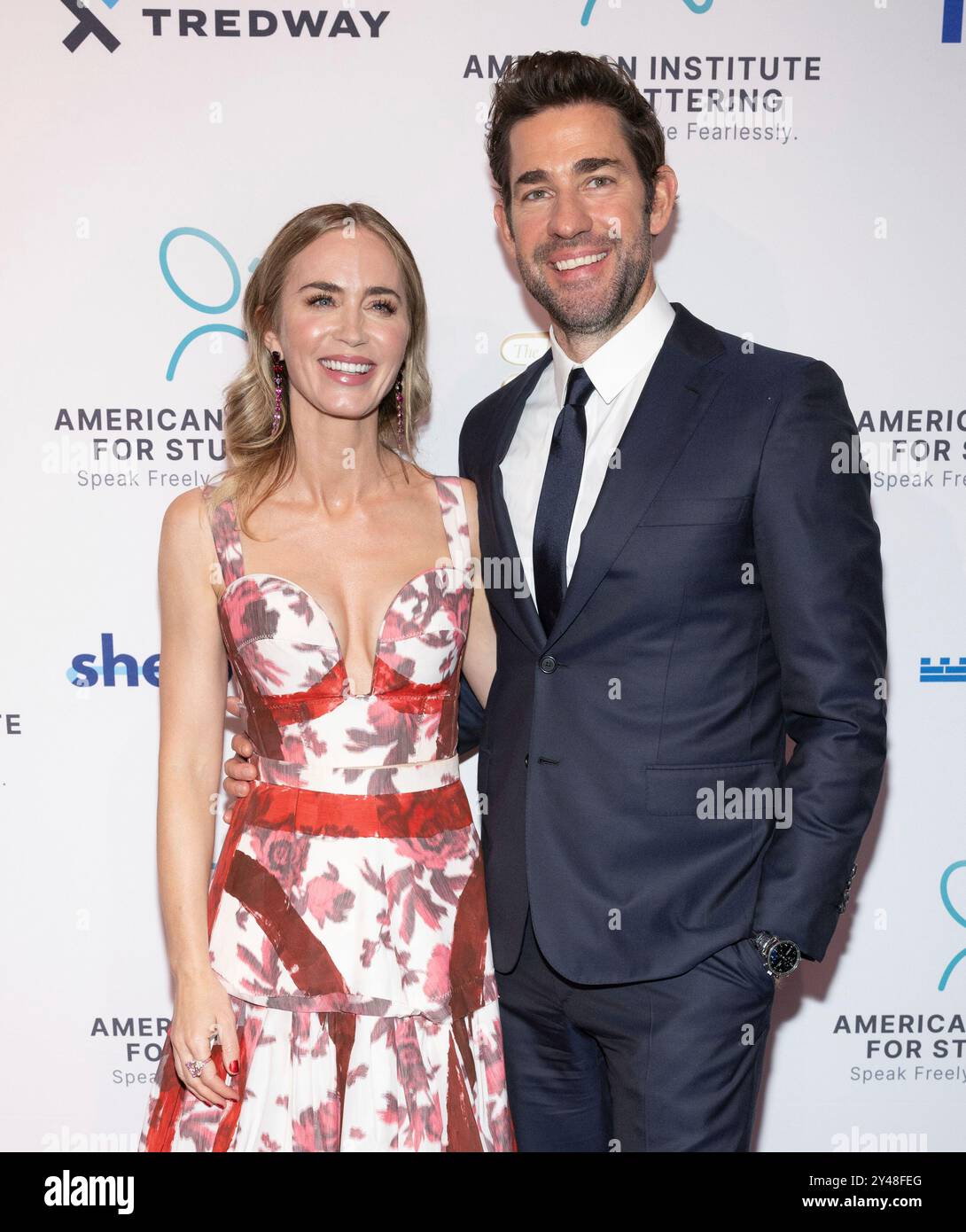 Emily Blunt, left, and John Krasinski attend the American Institute for ...