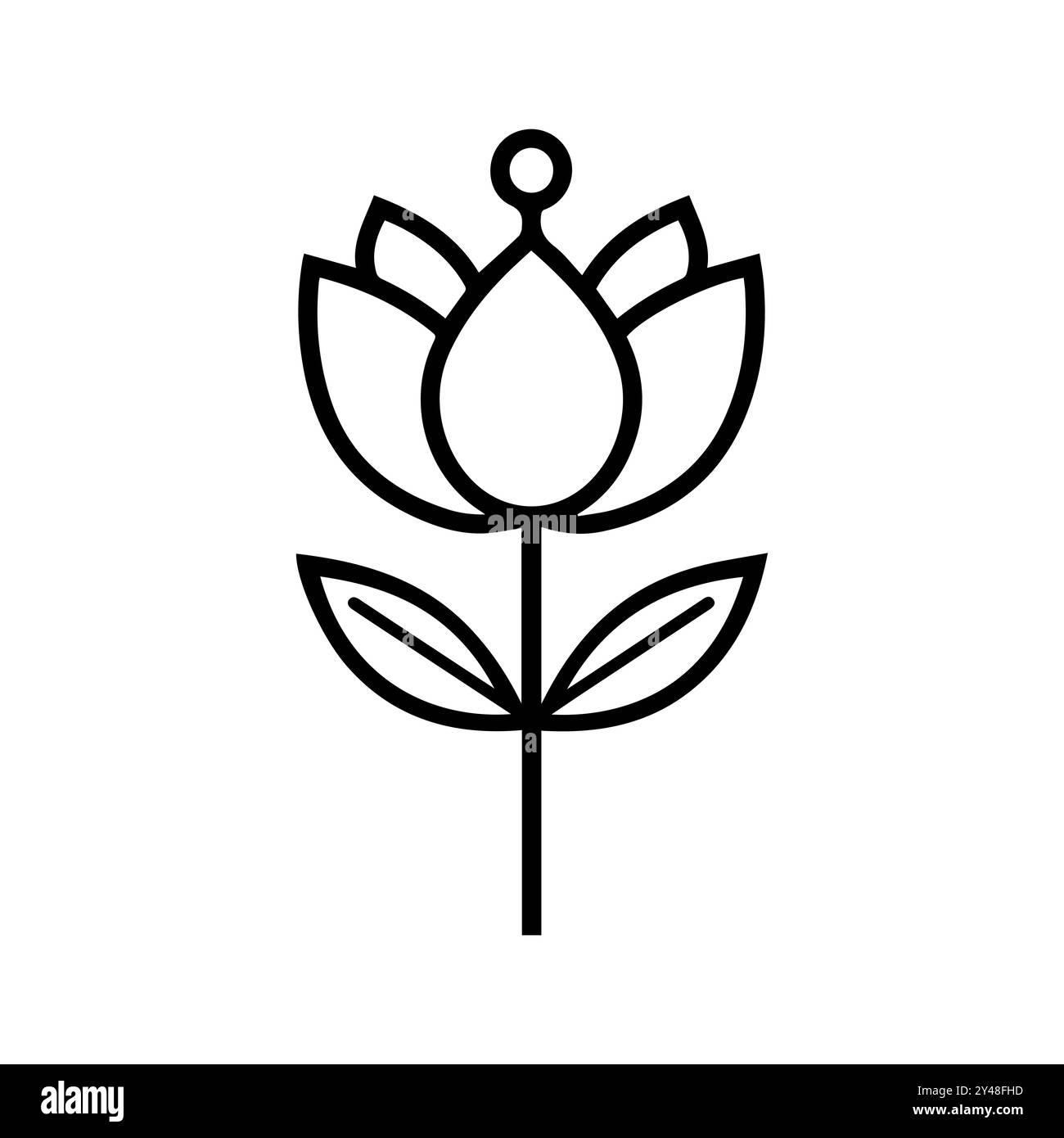flower icon or modern line symbol. Vector line art and icon design with ...