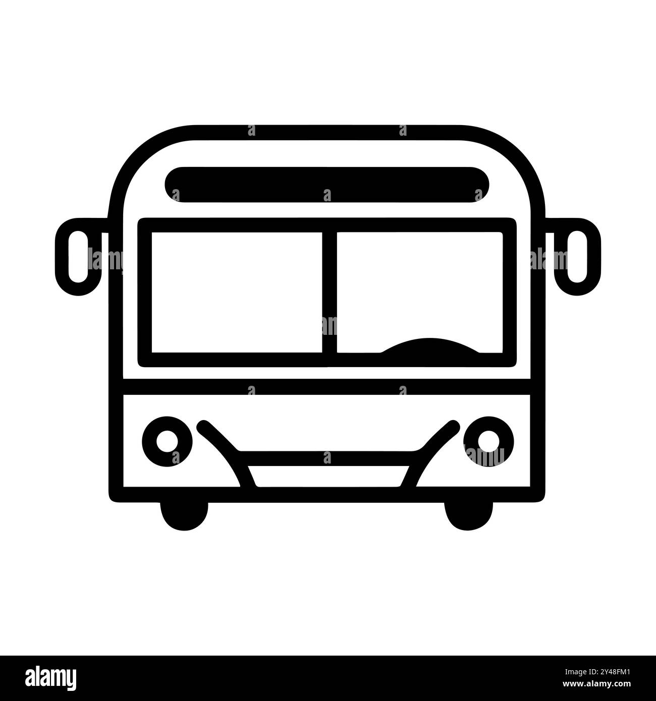 bus icon or modern line symbol. Vector line art and icon design with ...