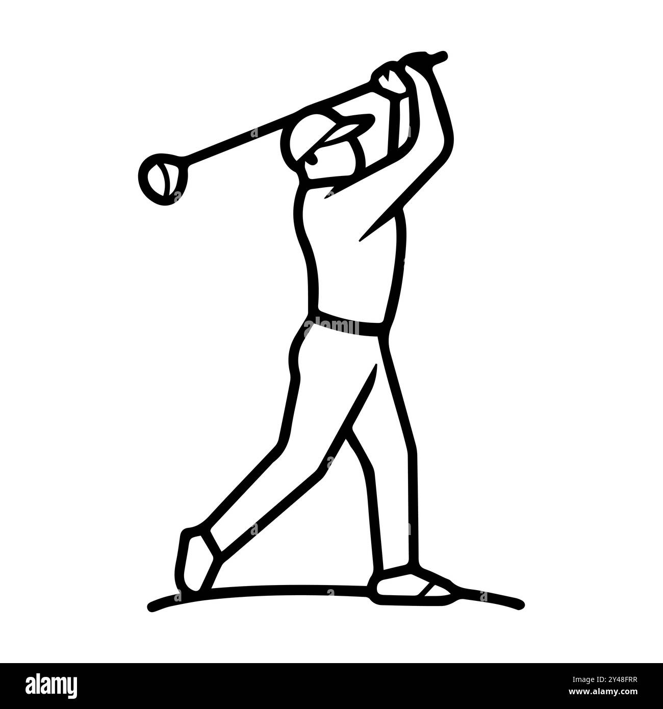 golfer icon or modern line symbol. Vector line art and icon design with ...