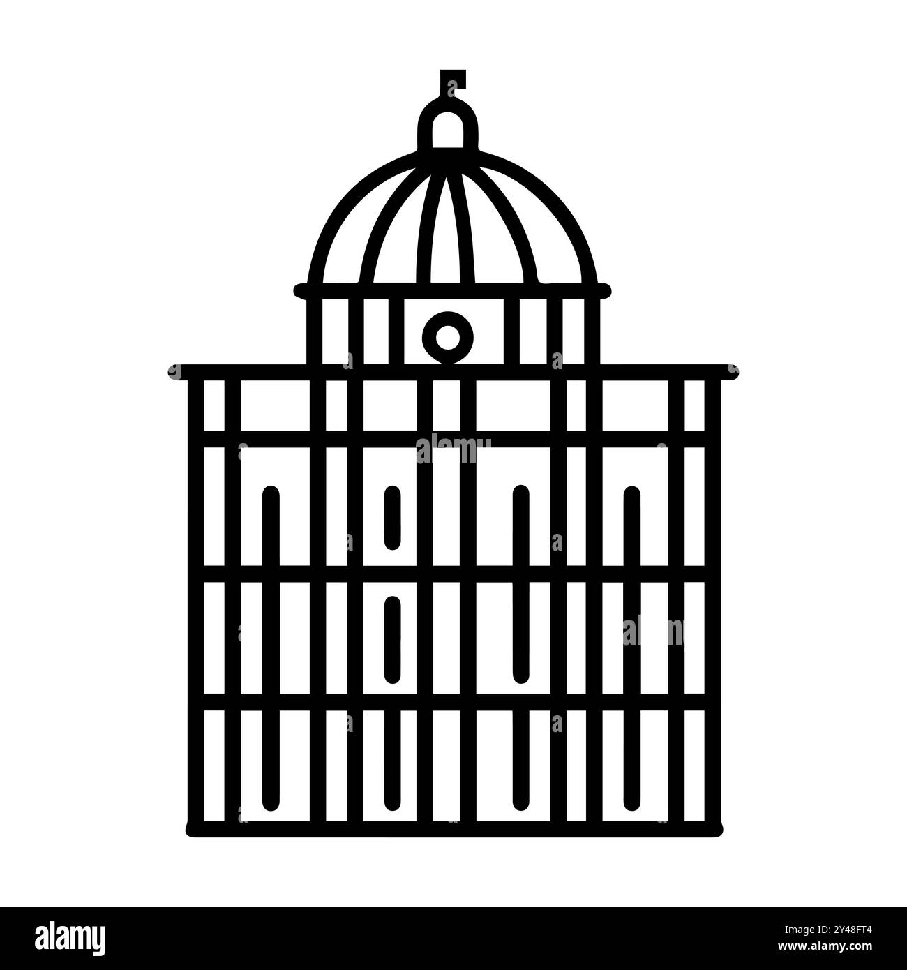 prison icon or modern line symbol. Vector line art and icon design with ...