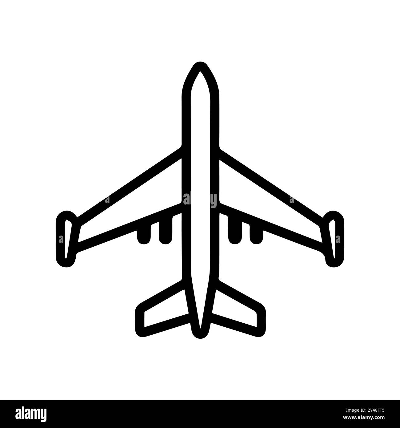 plane icon or modern line symbol. Vector line art and icon design with ...