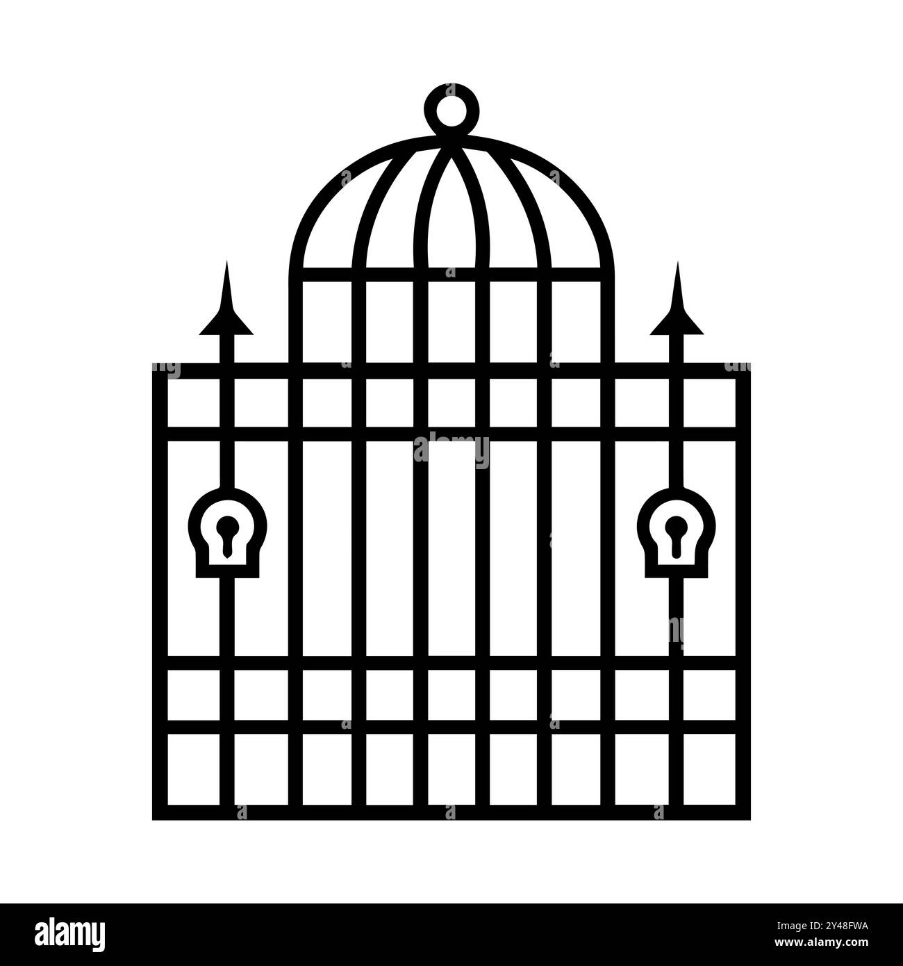 jail icon or modern line symbol. Vector line art and icon design with ...