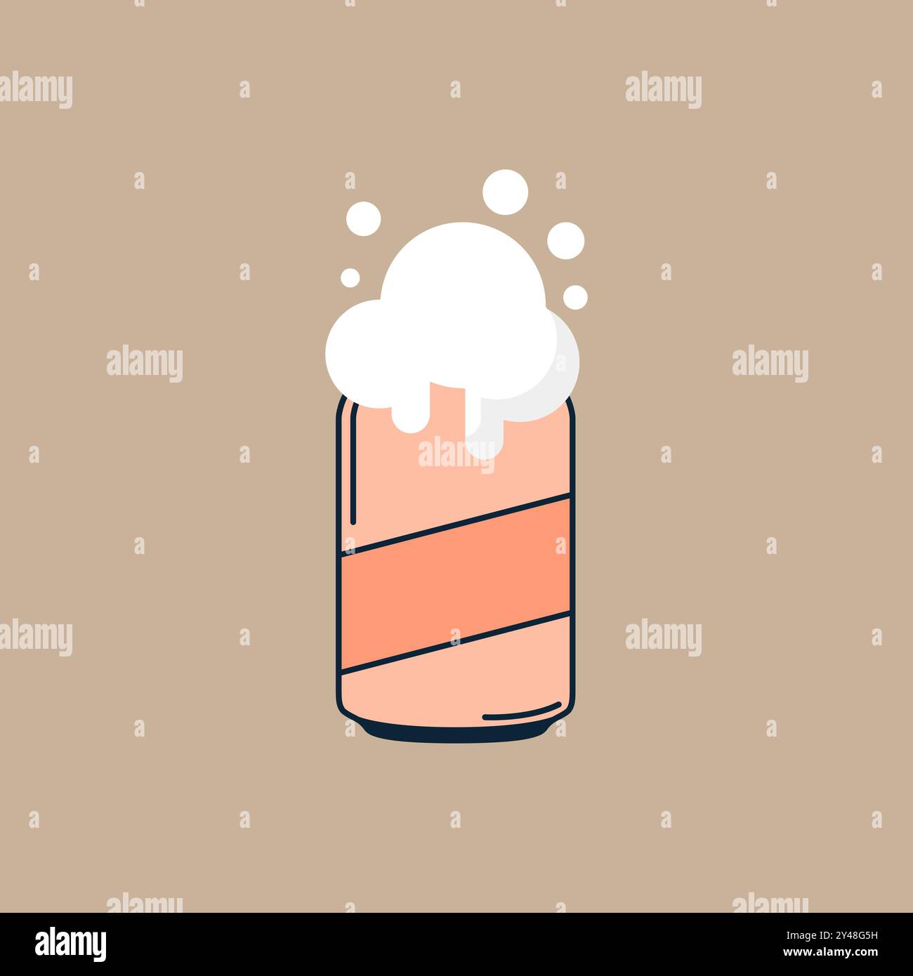 Can of cold soda vector. Soda can icon. Drink color icon. Foam from a ...